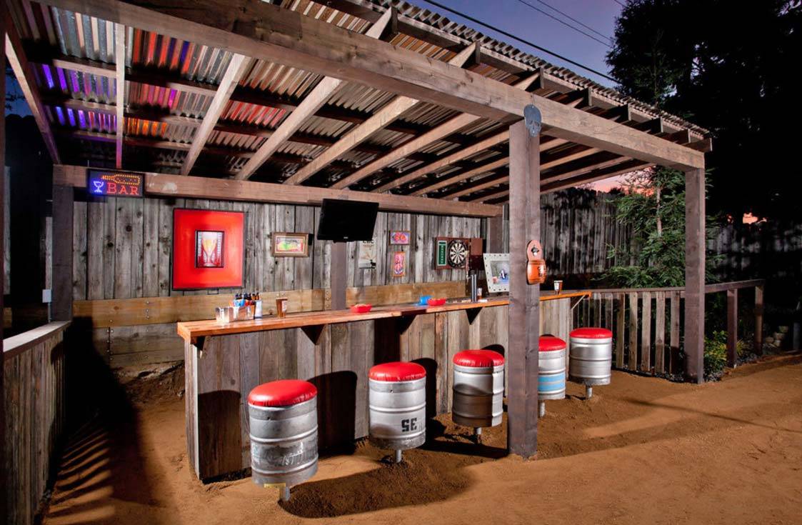 Cómo hacer una barra de bar en el jardín. 20 bares de exterior