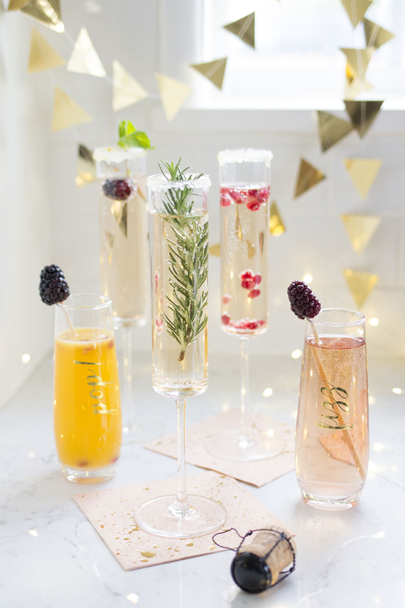 Copas para brindar en Nochevieja y celebrar el fin de año